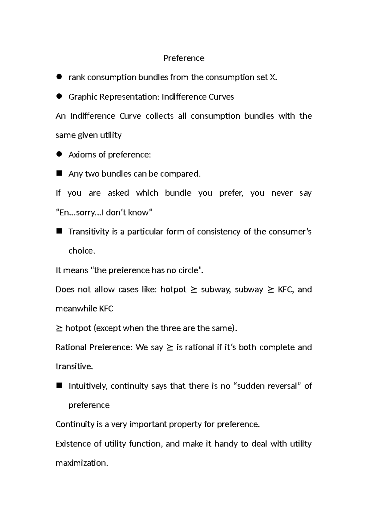 Micro - preference - Preference rank consumption bundles from the ...