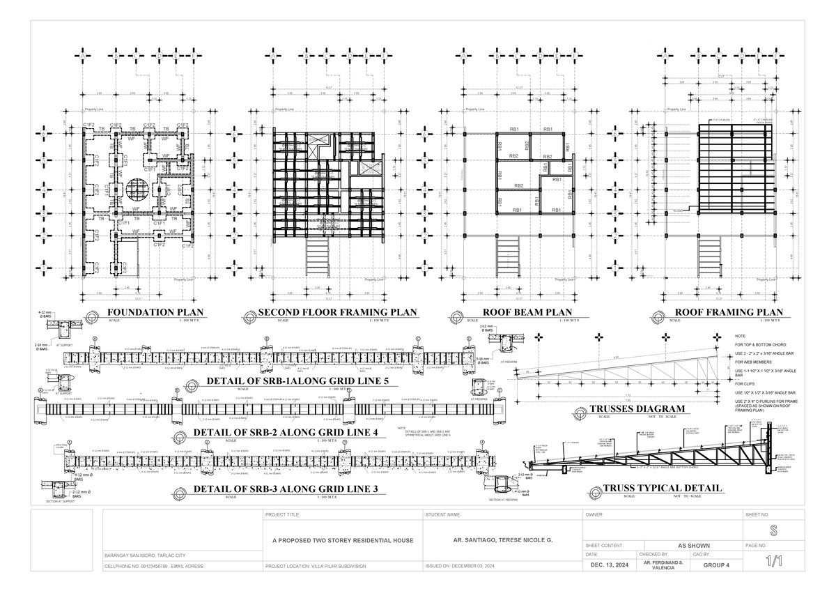 S1 - Structural Plan for Proposed Two Storey Residential House - Studocu