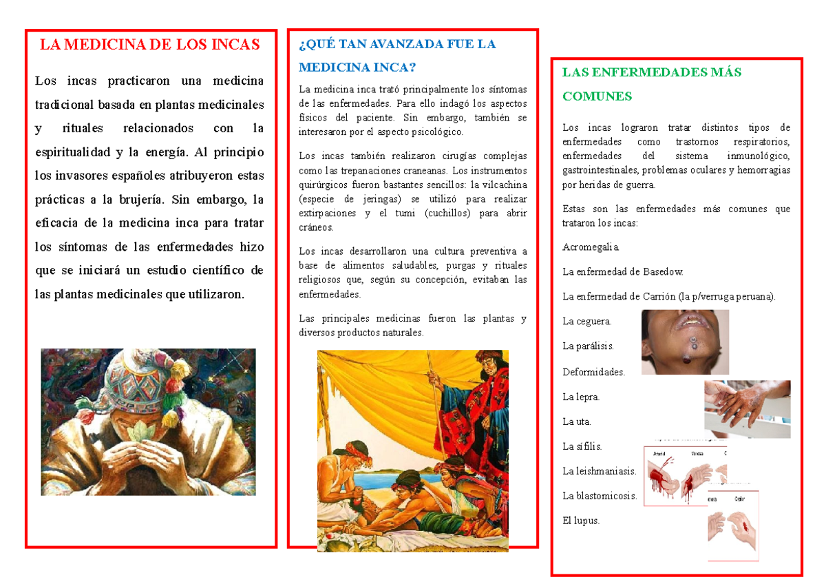 LA Medicina DE LOS Incas - LA MEDICINA DE LOS INCAS Los incas ...