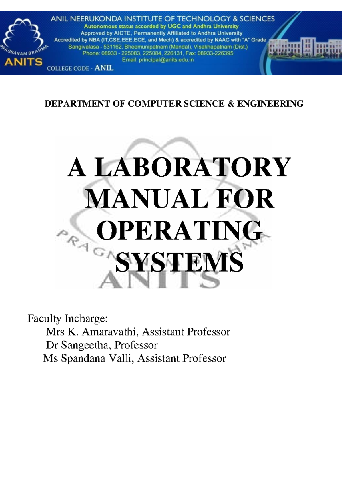 R20 OSLab - Good - DEPARTMENT OF COMPUTER SCIENCE & ENGINEERING Faculty ...