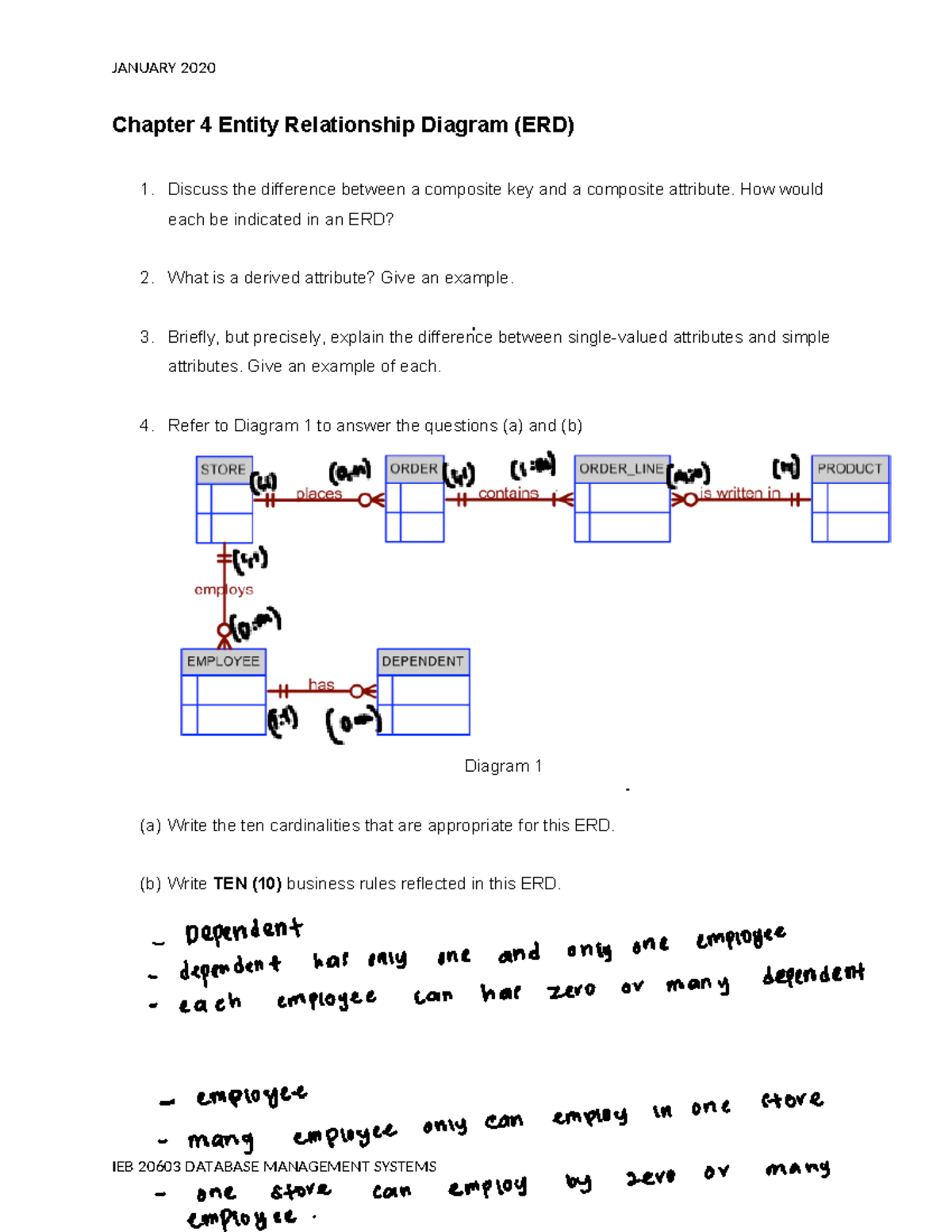 Chapter 4: ERD Concepts in IEB 20603 Database Management Systems - Studocu