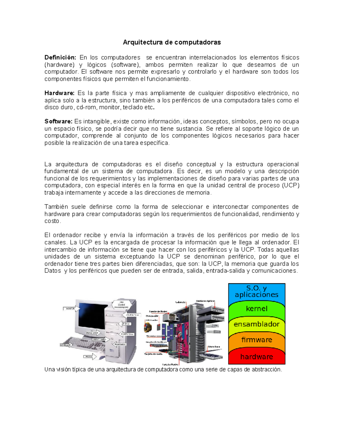 Tipos De Arquitectura De Computadoras Arquitectura De Computadoras Utn