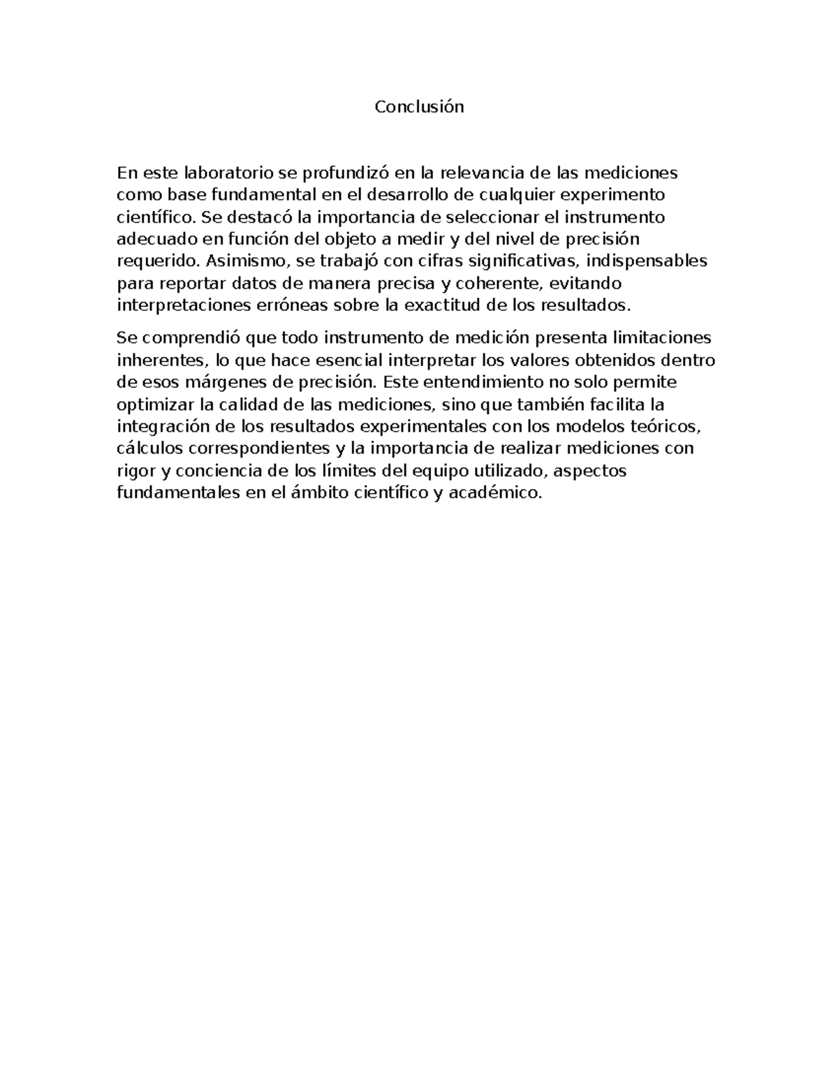 Conclusión - Conclusion sobre tema de historia - Conclusión En este ...