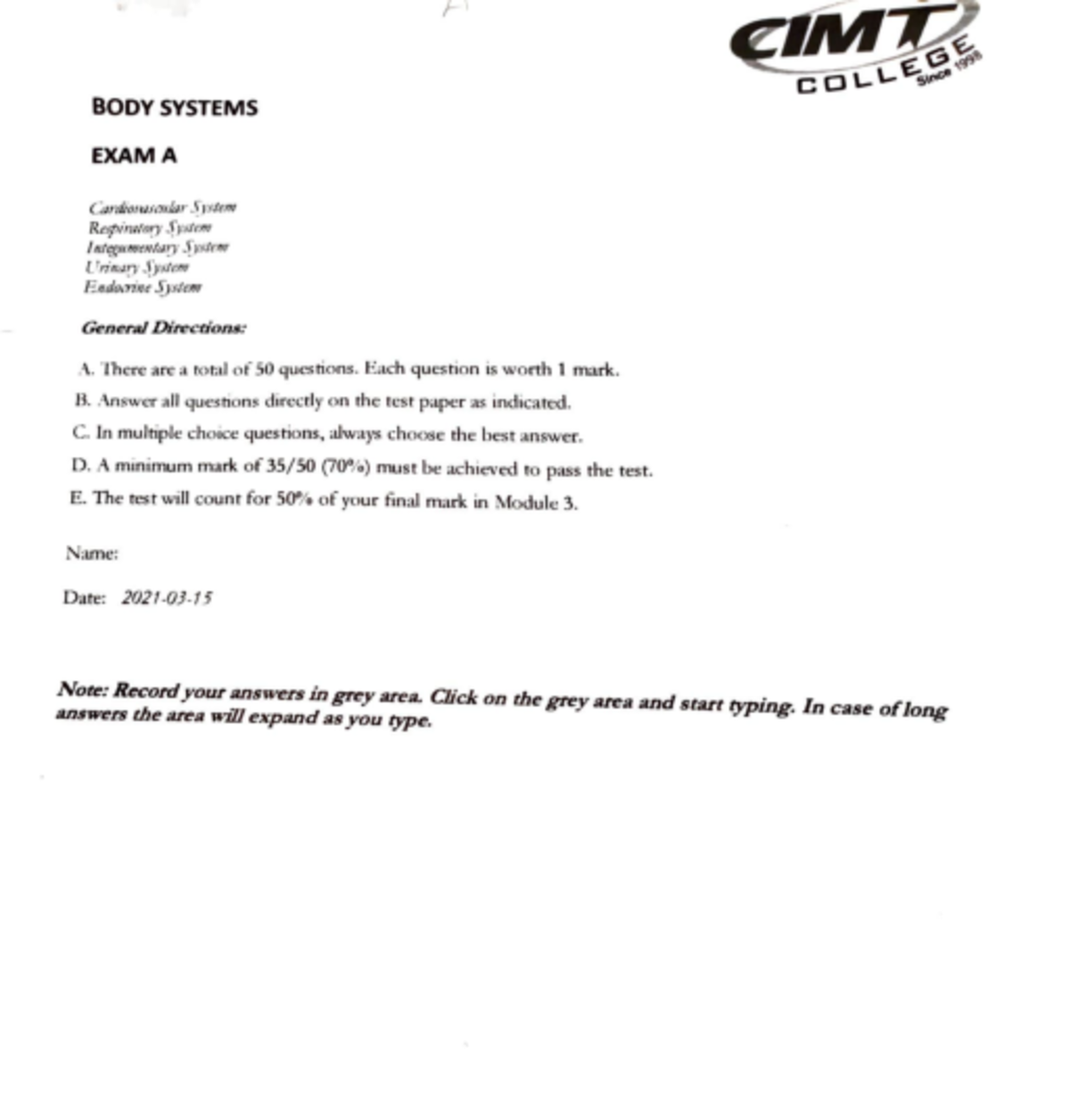 Adobe Scan Sep 11, 2023 - Psw - ####### BODY SYSTEMS ####### EXAM A ...