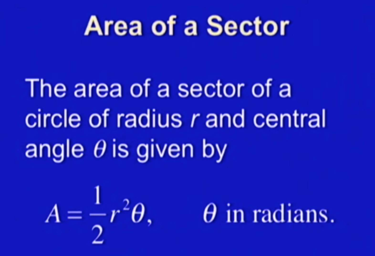 Area of a Sector - MAT 36 - 2 - Studocu