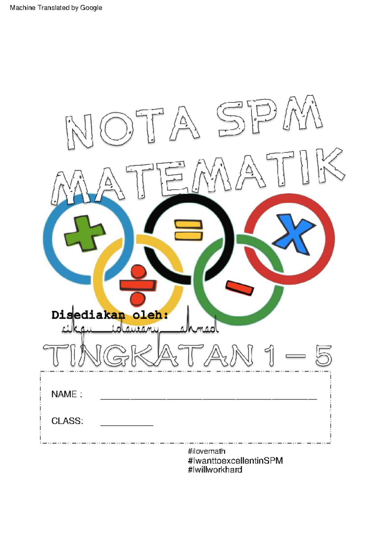 NOTA Matematik F1-F5: Consumer Math & Algebra Concepts - Studocu