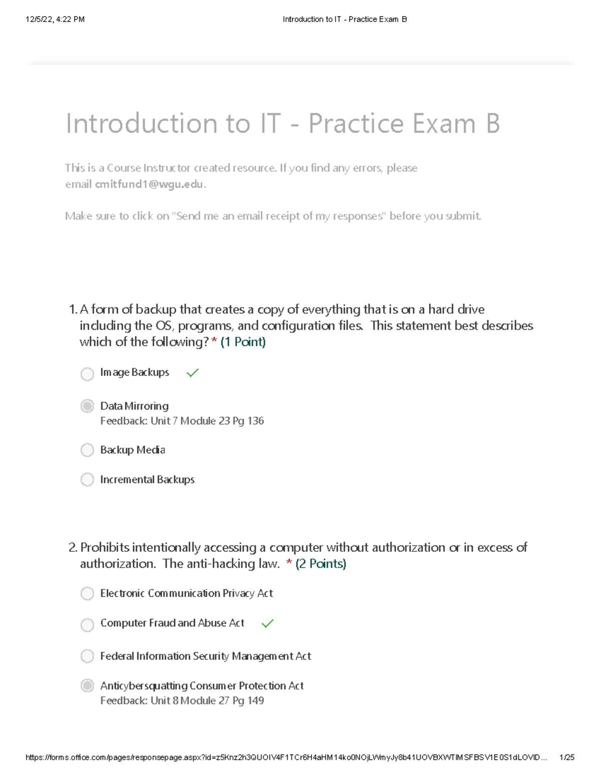 Practice Exam C - - Studocu