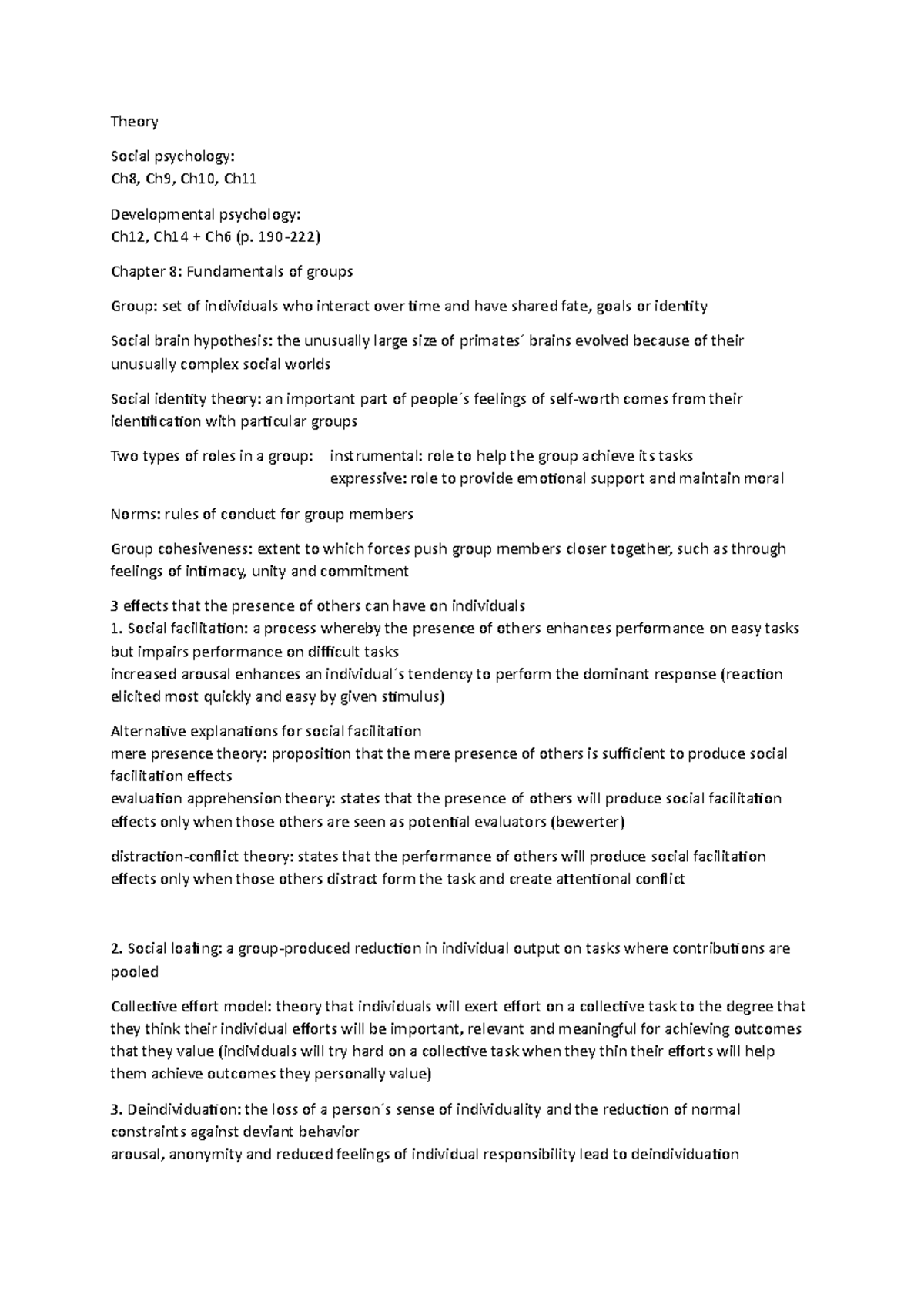 Social Psychology Theory Test 2: Key Concepts and Findings - Studeersnel