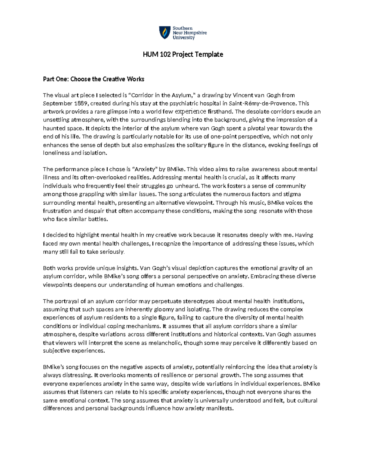 HUM 102 Final Project - Exploring Mental Health through Art and Music ...