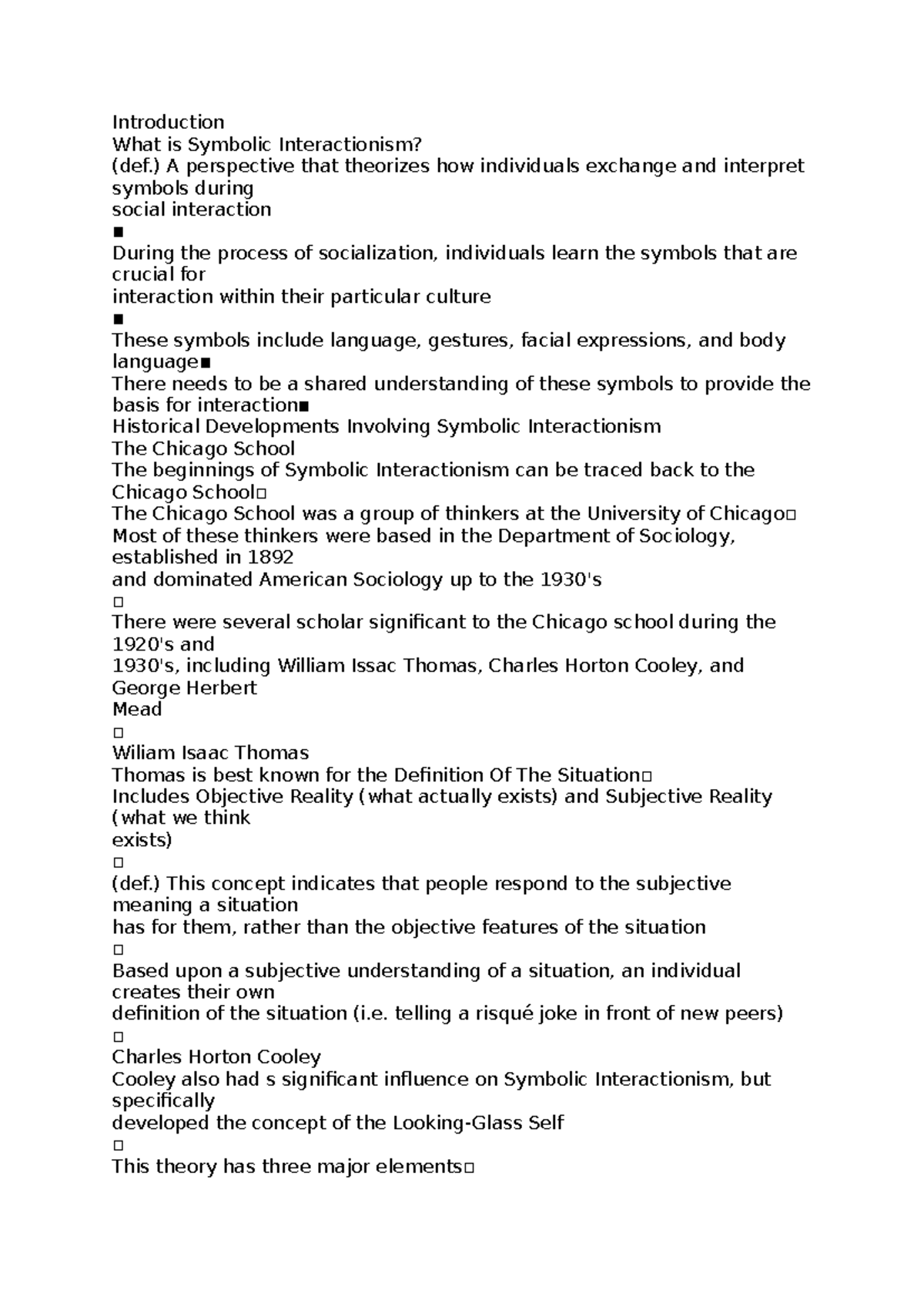 2LL3 2 - Lecture Notes on Symbolic Interactionism and Key Theorists ...