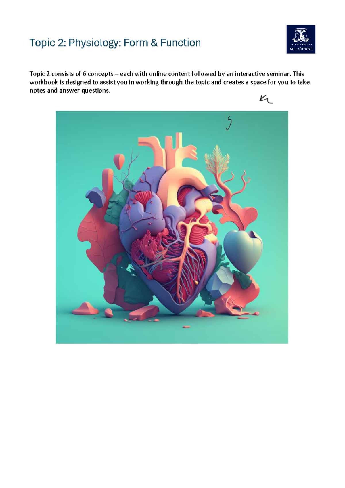 Topic 2: Physiology Workbook 2025 - Form & Function Concepts - Studocu