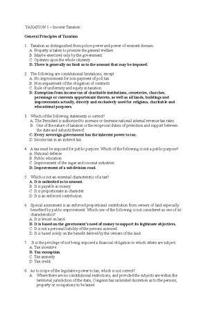 QUIZ Chapter 4 Consol. FS (PART 1) - Chapter 4 Consolidated Financial ...