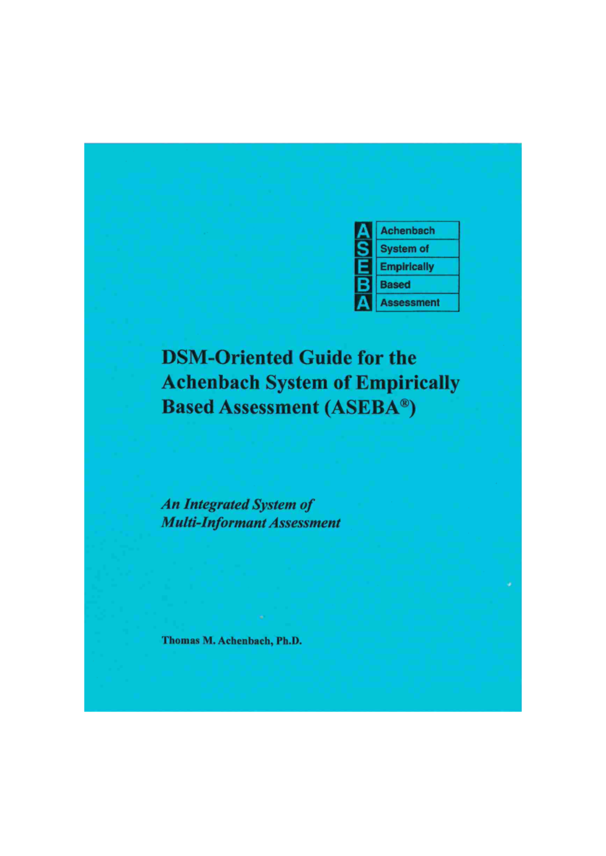 DSM-5 Guide for ASEBA & CBCL Applications - PSY - Studocu