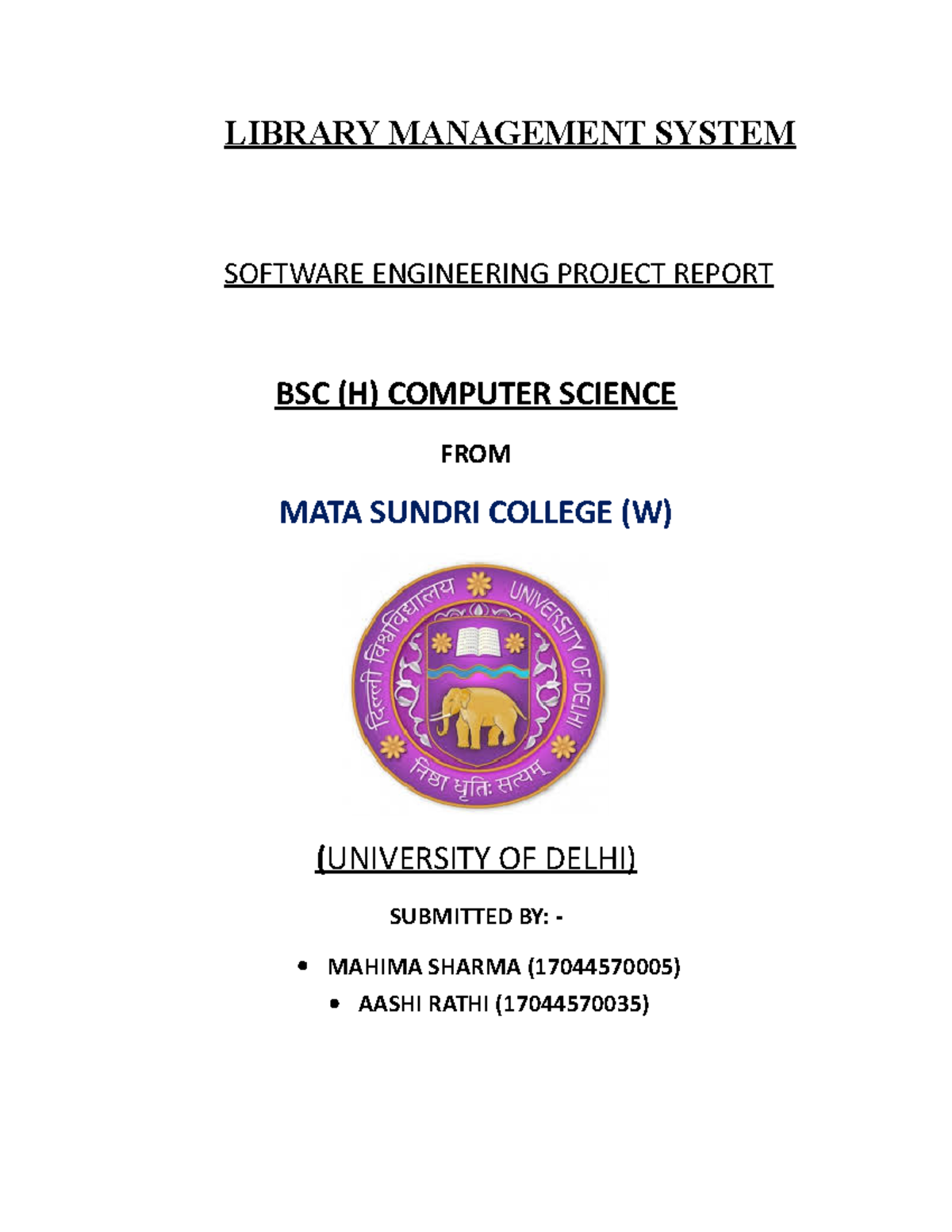 Library management system mini project - LIBRARY MANAGEMENT SYSTEM SOFTWARE ENGINEERING PROJECT ...