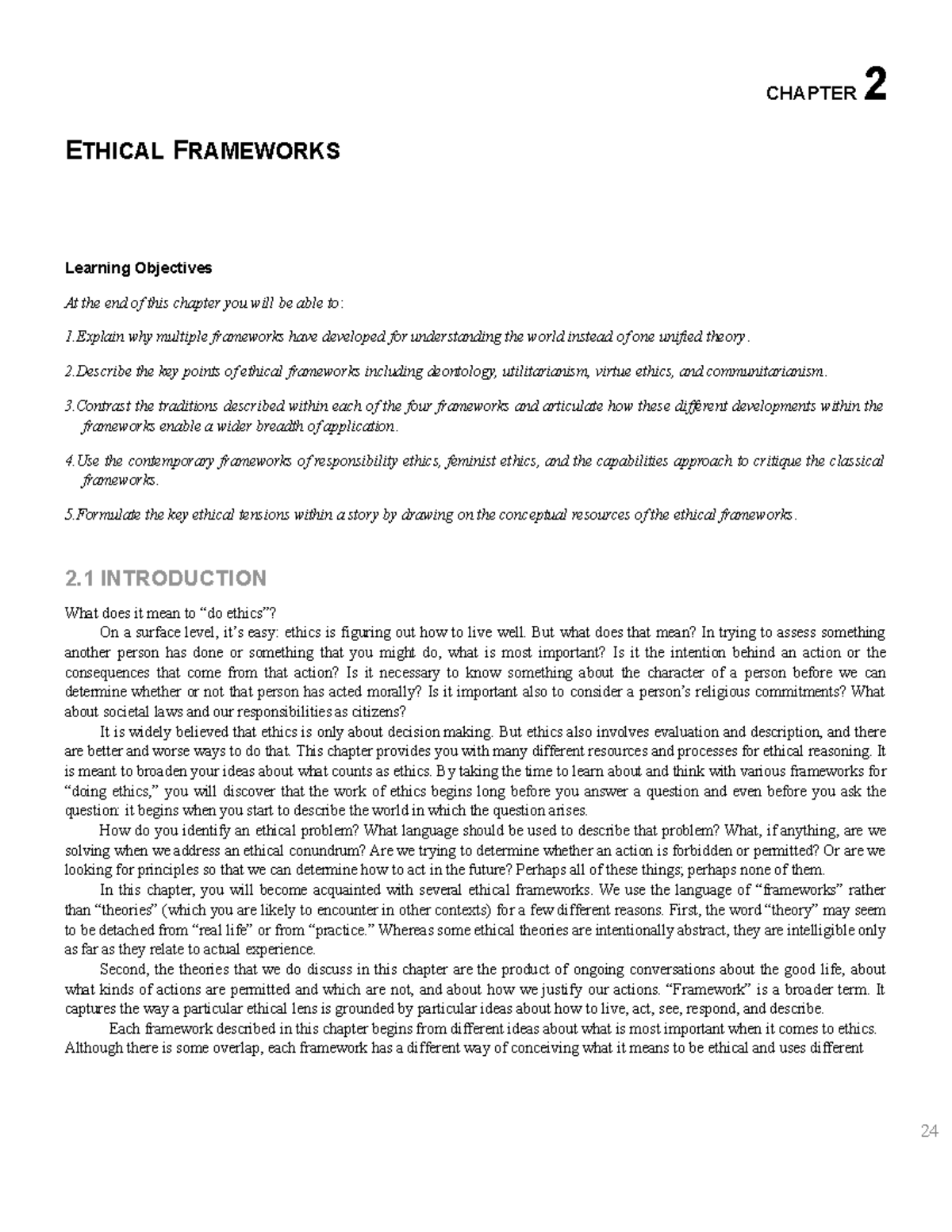 Ch 2 - COMPUTING AND TECHNOLOGY ETHICS book chapter - CHAPTER 2 ETHICAL ...