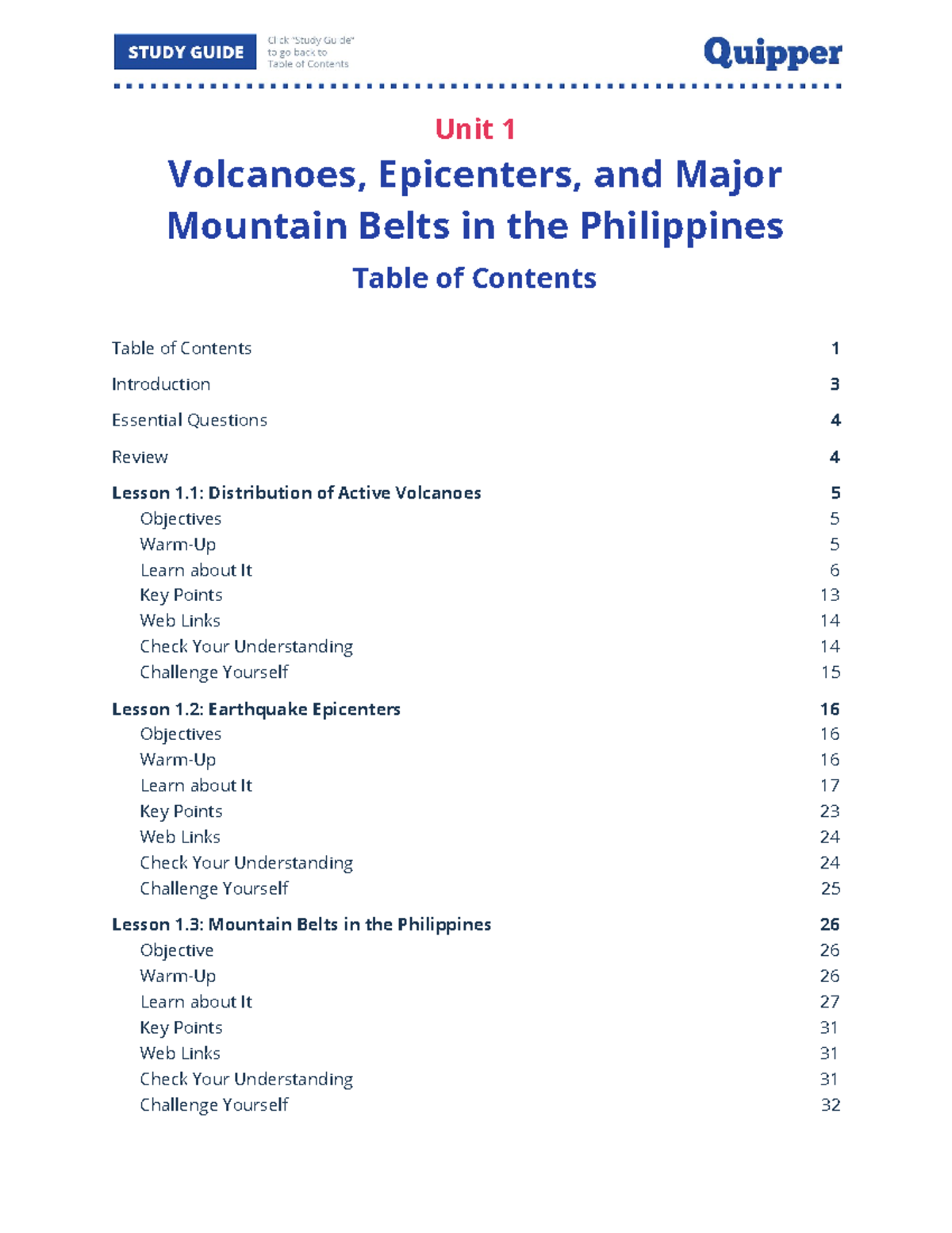Unit 1 Volcanoes, epicenters, and major mountain belts in the ...