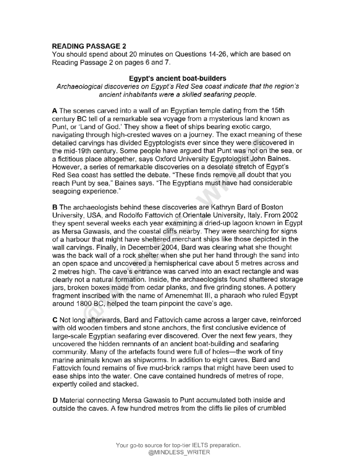 [@ Mindless Writer] 30.11 Passage 2 - READING PASSAGE 2 You should ...