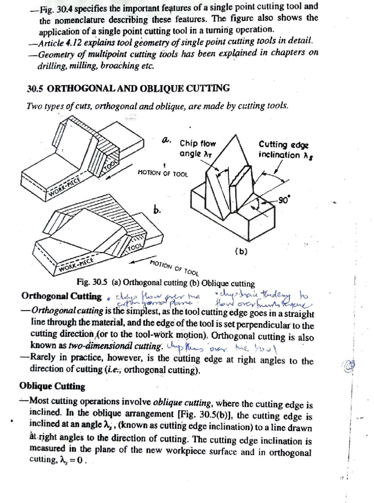 X - Machine Tool Notes: Cutting Tool Geometry and Chip Formation - Studocu