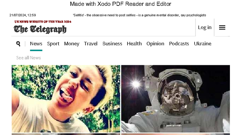 3-Selfitis: The Genuine Mental Disorder of Posting Selfies - Studocu