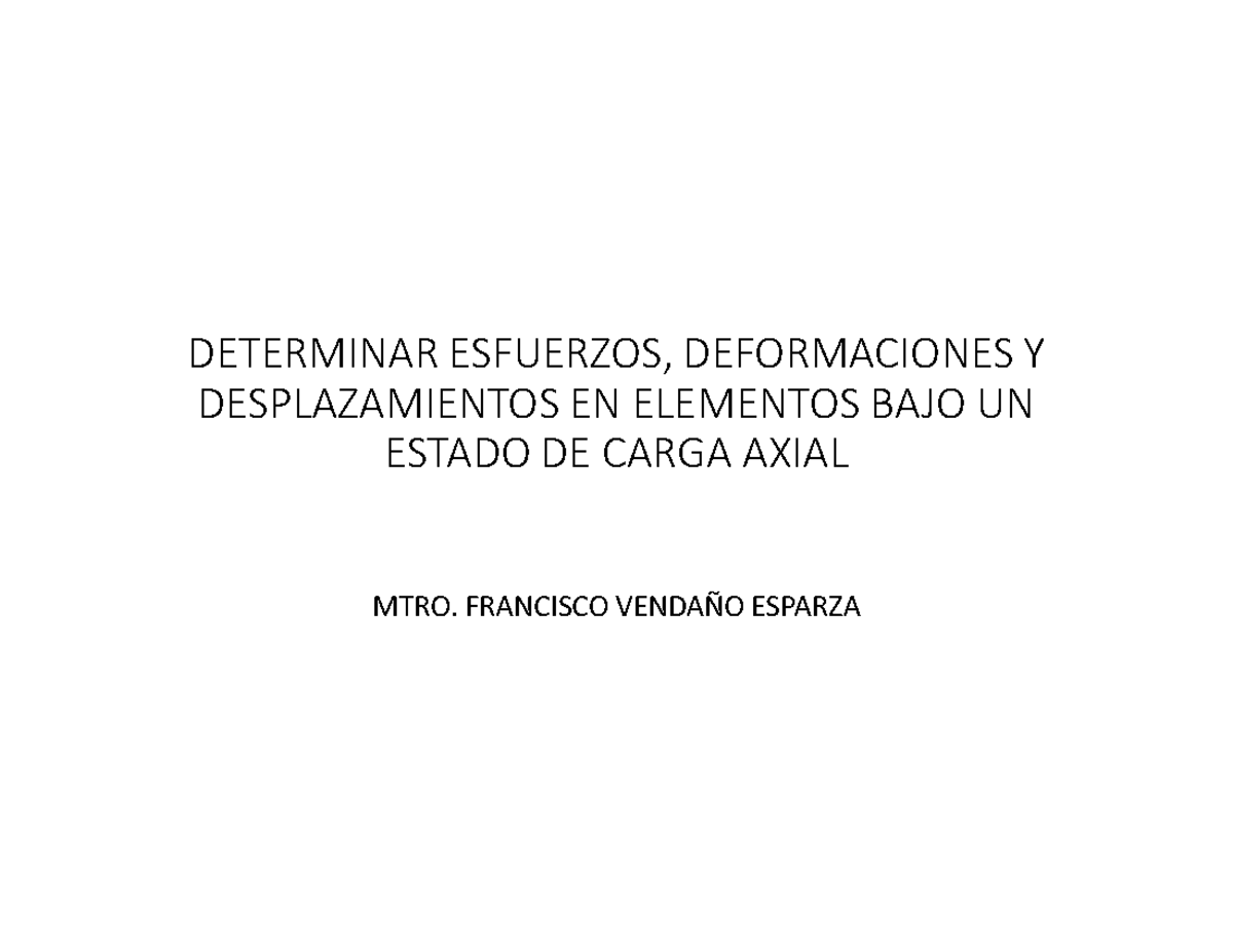 Clase 10-03-2025 Esfuerzos - Resistencia de Materiales c/Lab - DETERMINAR ESFUERZOS ...