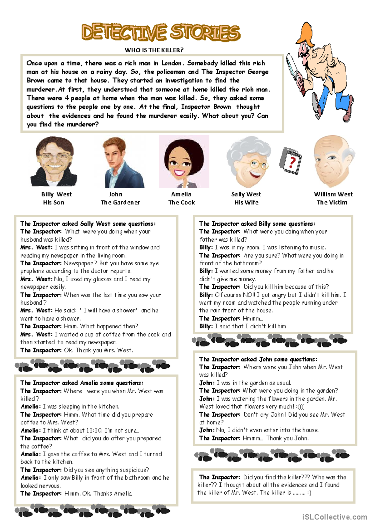 Detective Stories (Reading Comprehension) - Who is the Killer? - Studocu