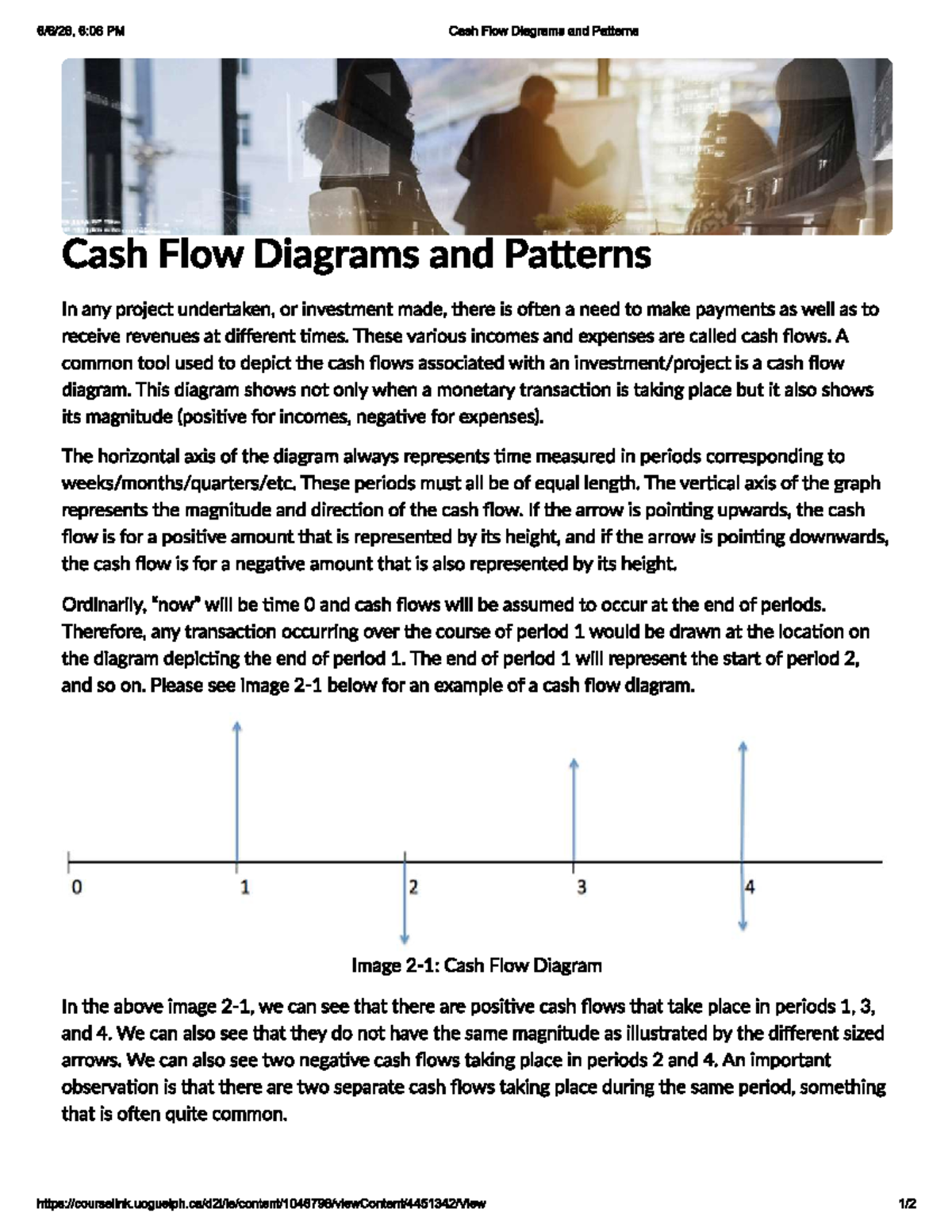 Cash Flow Diagrams and Patterns - Lecture Notes (Course Code: 6:06 PM ...