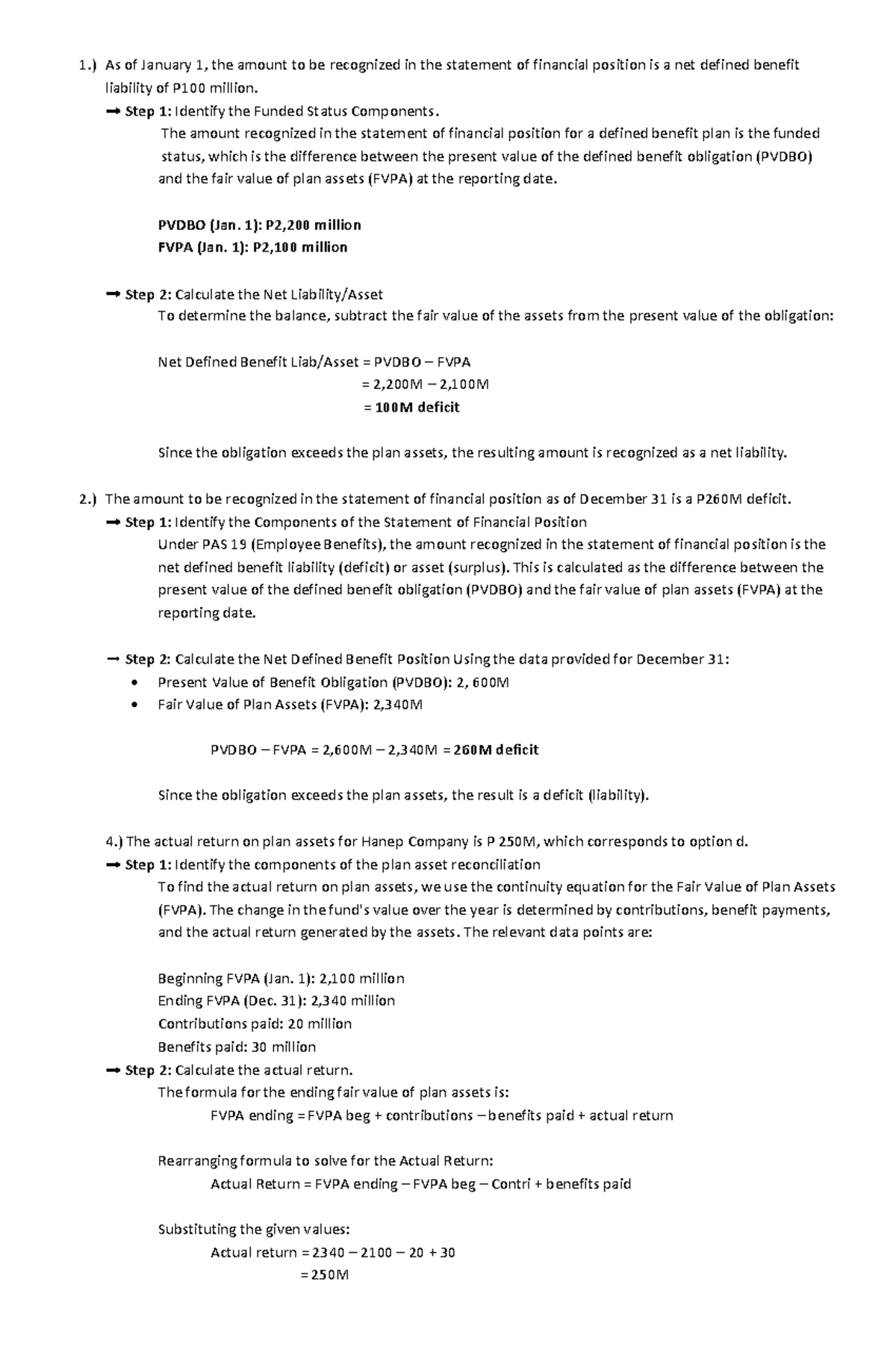 AL - Defined Benefit Liability Calculation Notes - Studocu