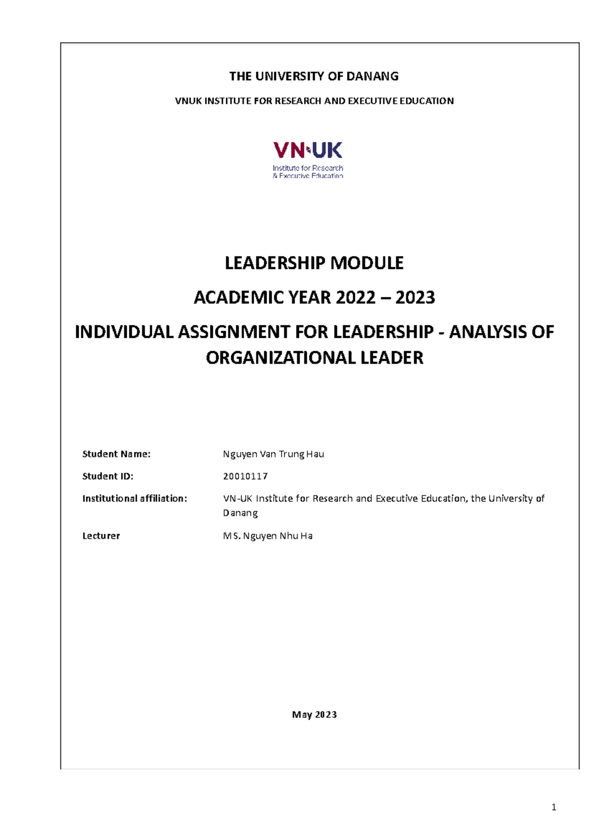 ggregregregregrewgwg - THE UNIVERSITY OF DANANG VNUK INSTITUTE FOR ...