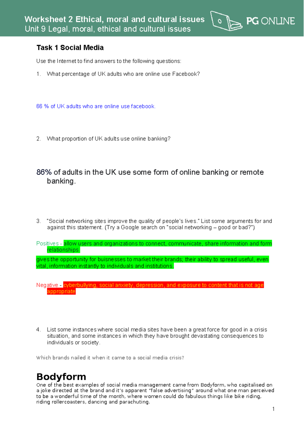 Unit 9 Worksheet 2 - Legal, Moral, and Ethical Issues in CS - Studocu