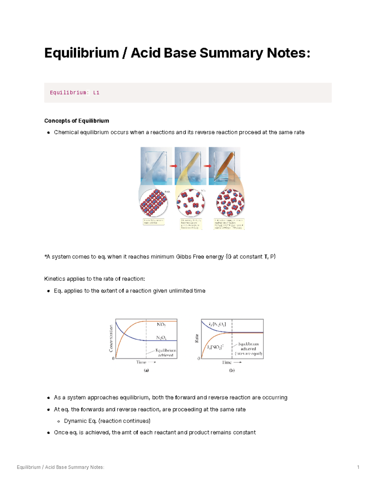 Equilibrium Acid Base Summary Notes c2f42f7e1f854ffc97dd7a16802 c1147 ...