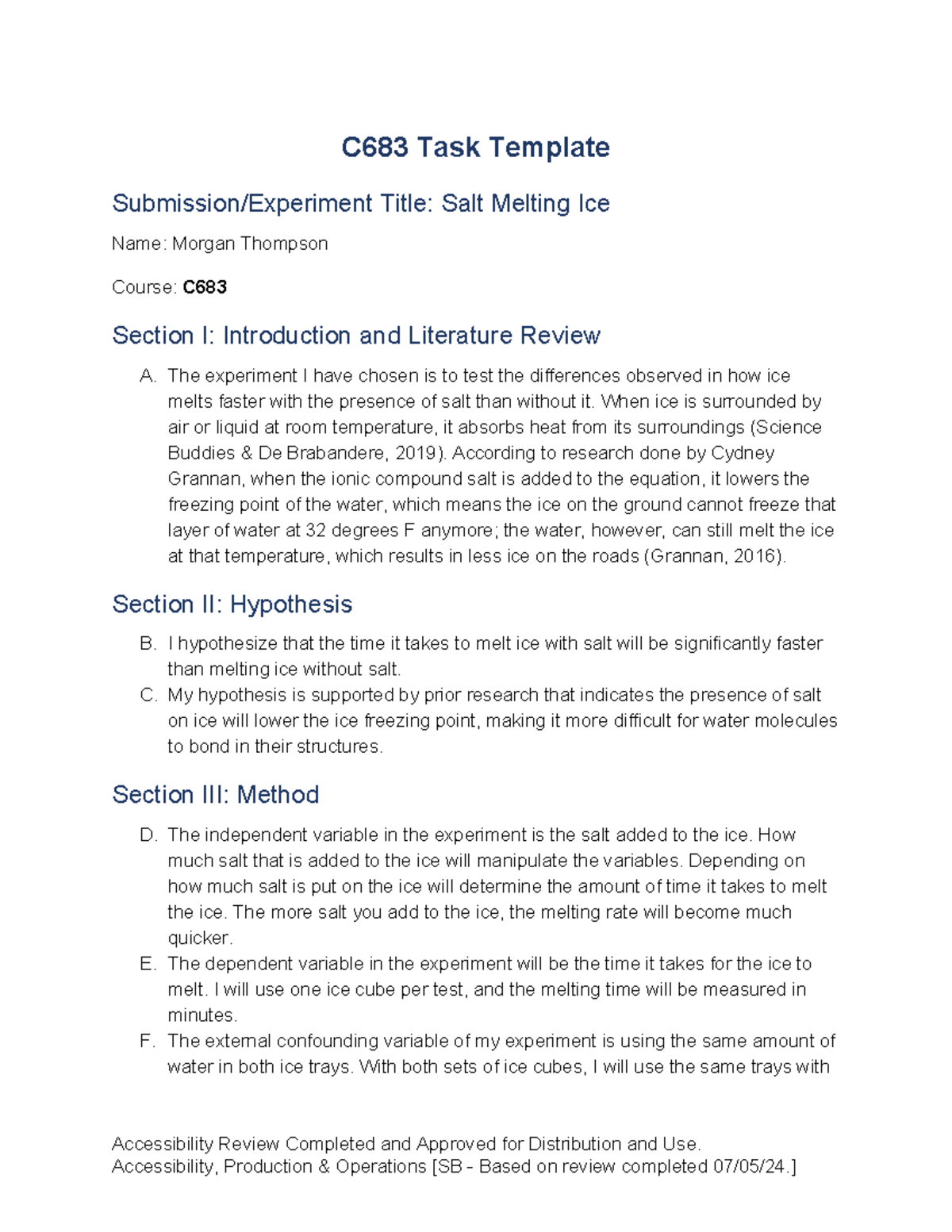 C683 Natural Science Lab - C683 Task Template Submission/Experiment ...