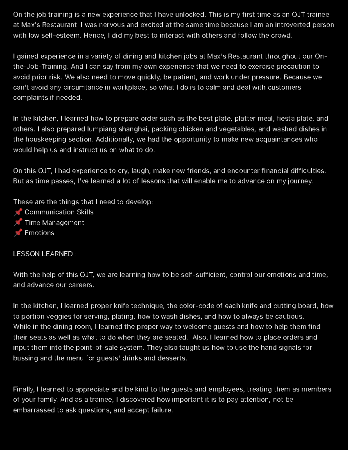 Ojt Experiences PDF) A Platform For Sharing Internship Experiences