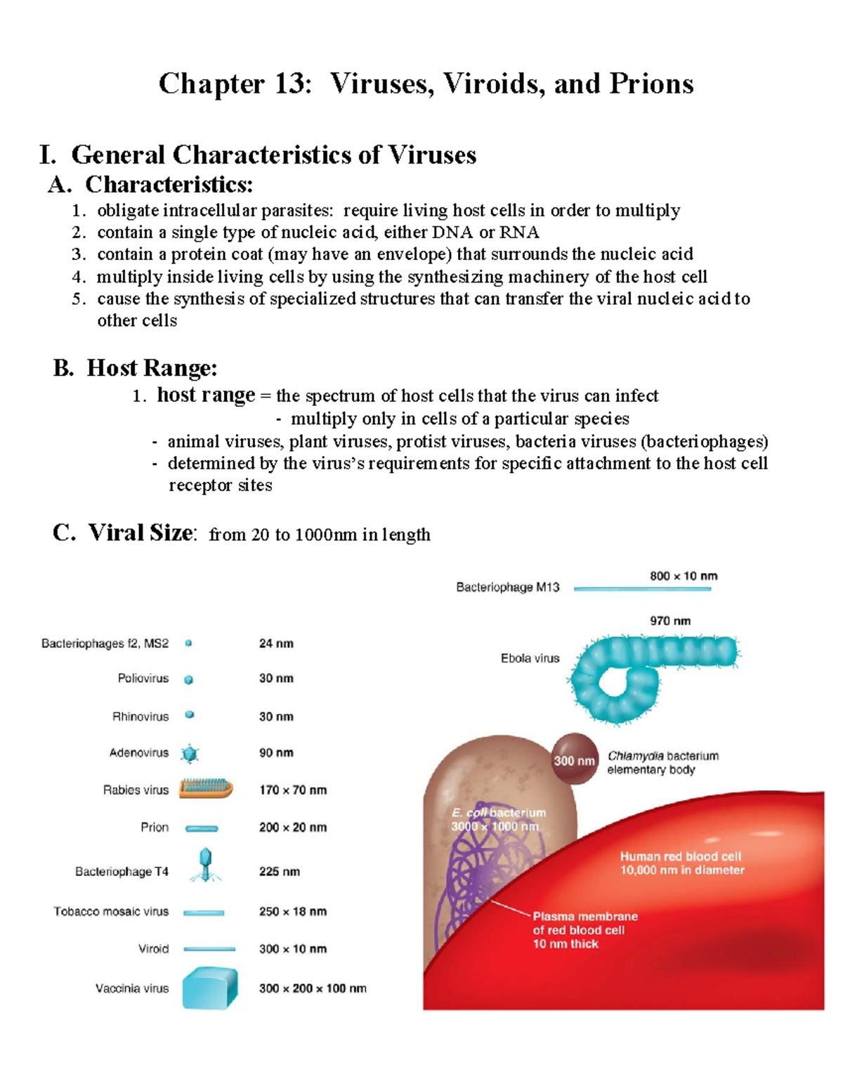 Tortora BIOL 101 Chapter 13: Viruses, Viroids, and Prions Overview ...