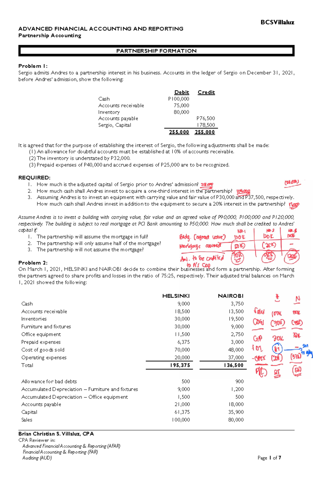 BCSVillaluz ADVANCED FINANCIAL ACCOUNTING AND REPORTING Partnership ...