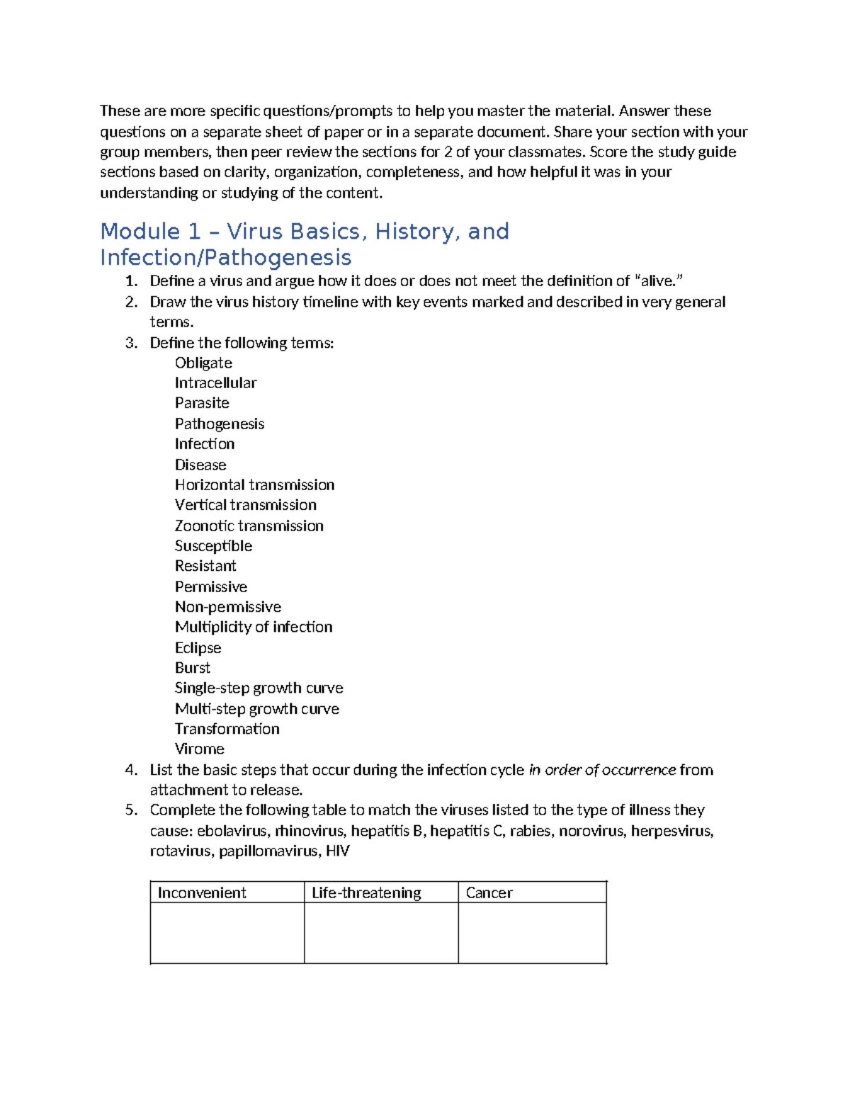 Exam 1 Study Guide-2: Virus Basics, Mechanisms, and Retroviruses - Studocu