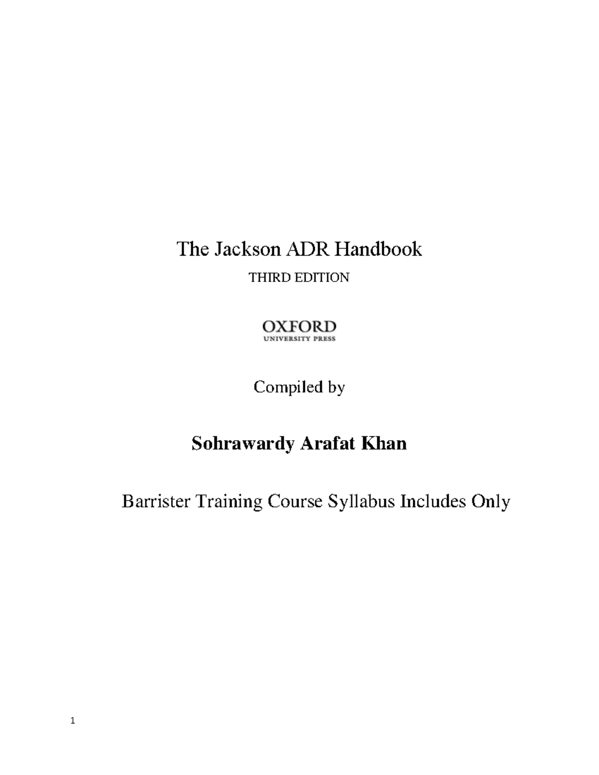 Jackson ADR Handbook 2021-2022: Arbitration & Expert Determination ...