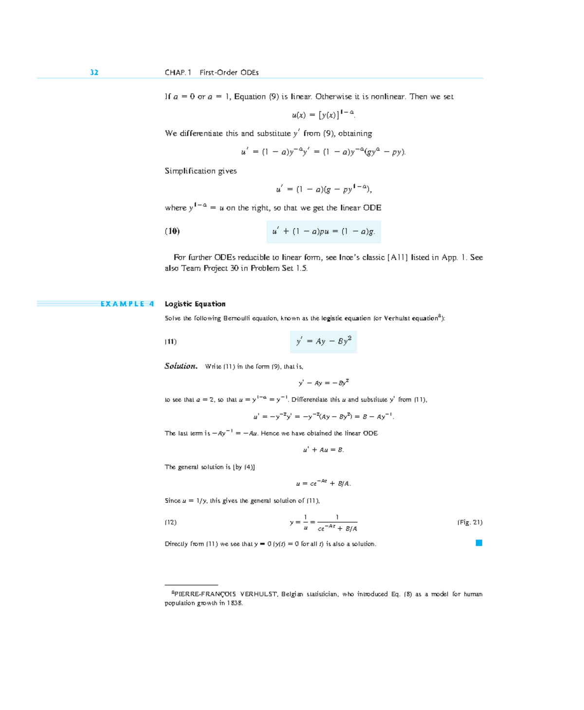 32 CHAP. 1 ODEs: Linear and Nonlinear Equations in Population Dynamics - Studocu
