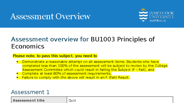 BU1003 Assessment Overview: Weekly Quizzes & Case Notes Guide - Studocu