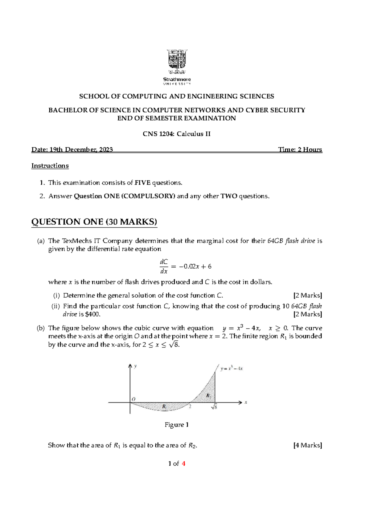 CNS 1204: End of Semester Exam - Calculus II Review Notes - Studocu