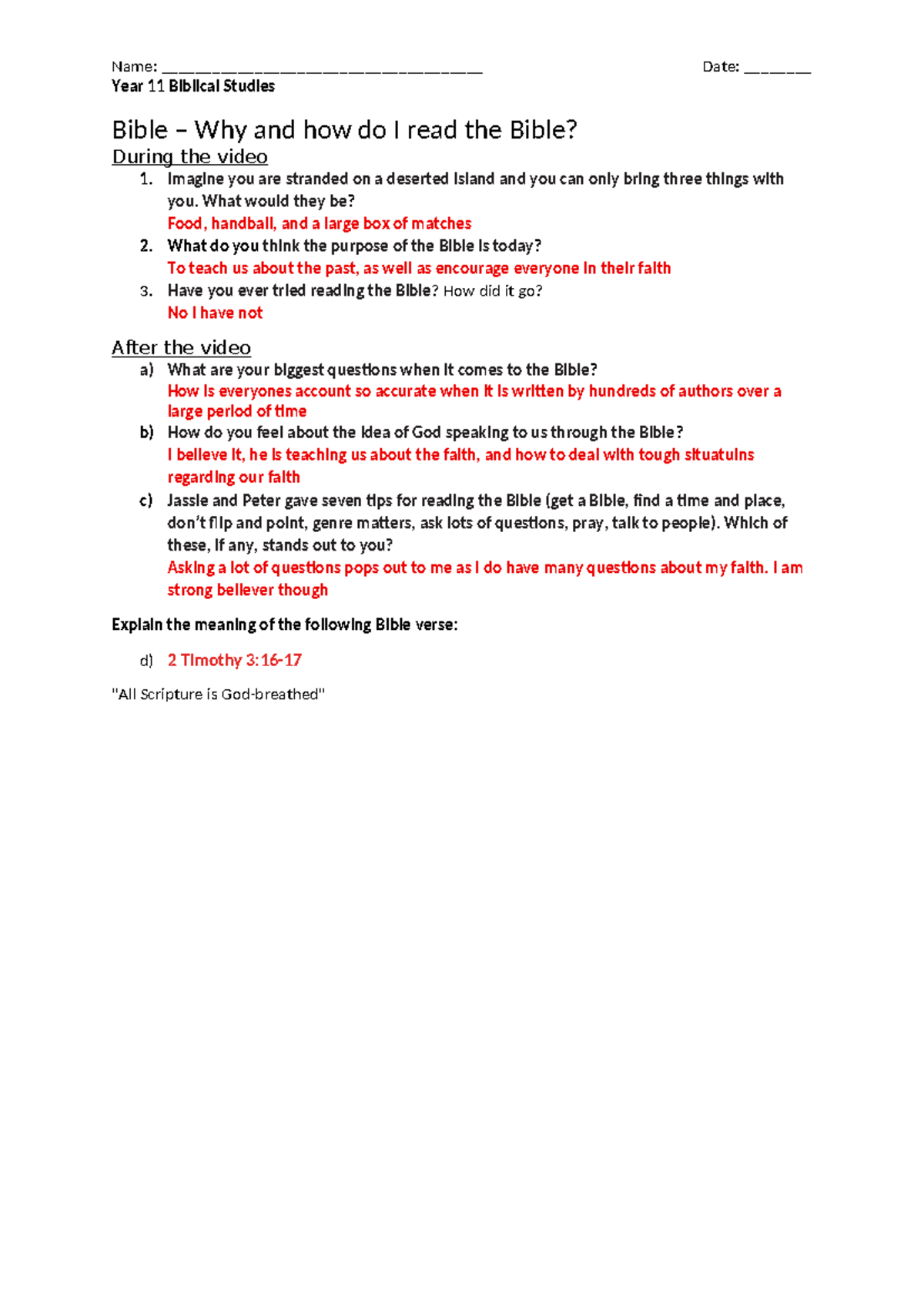 Year 11 Biblical Studies: How to Read the Bible Effectively - Studocu