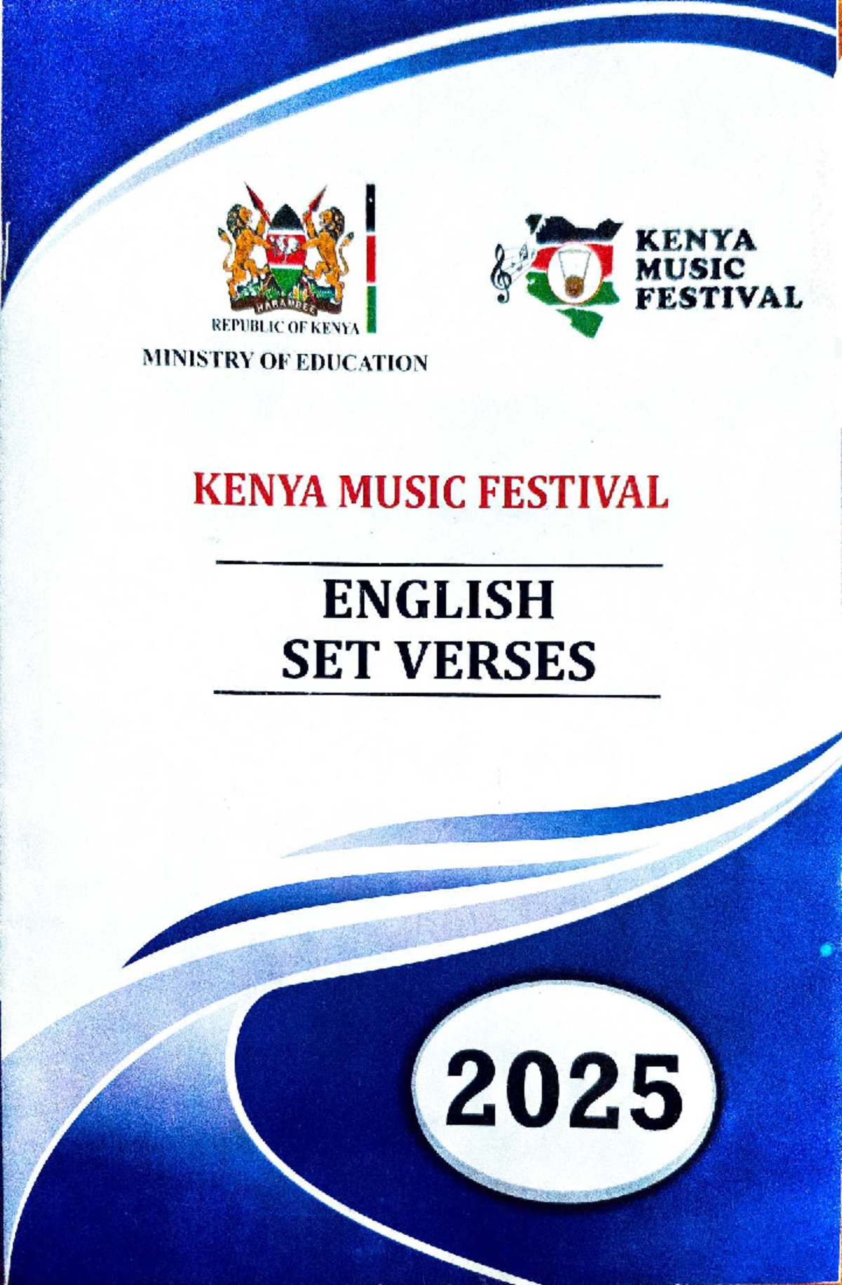 Kenya Music Festival 2025 - English Set Verses for Class 2001G - Studocu