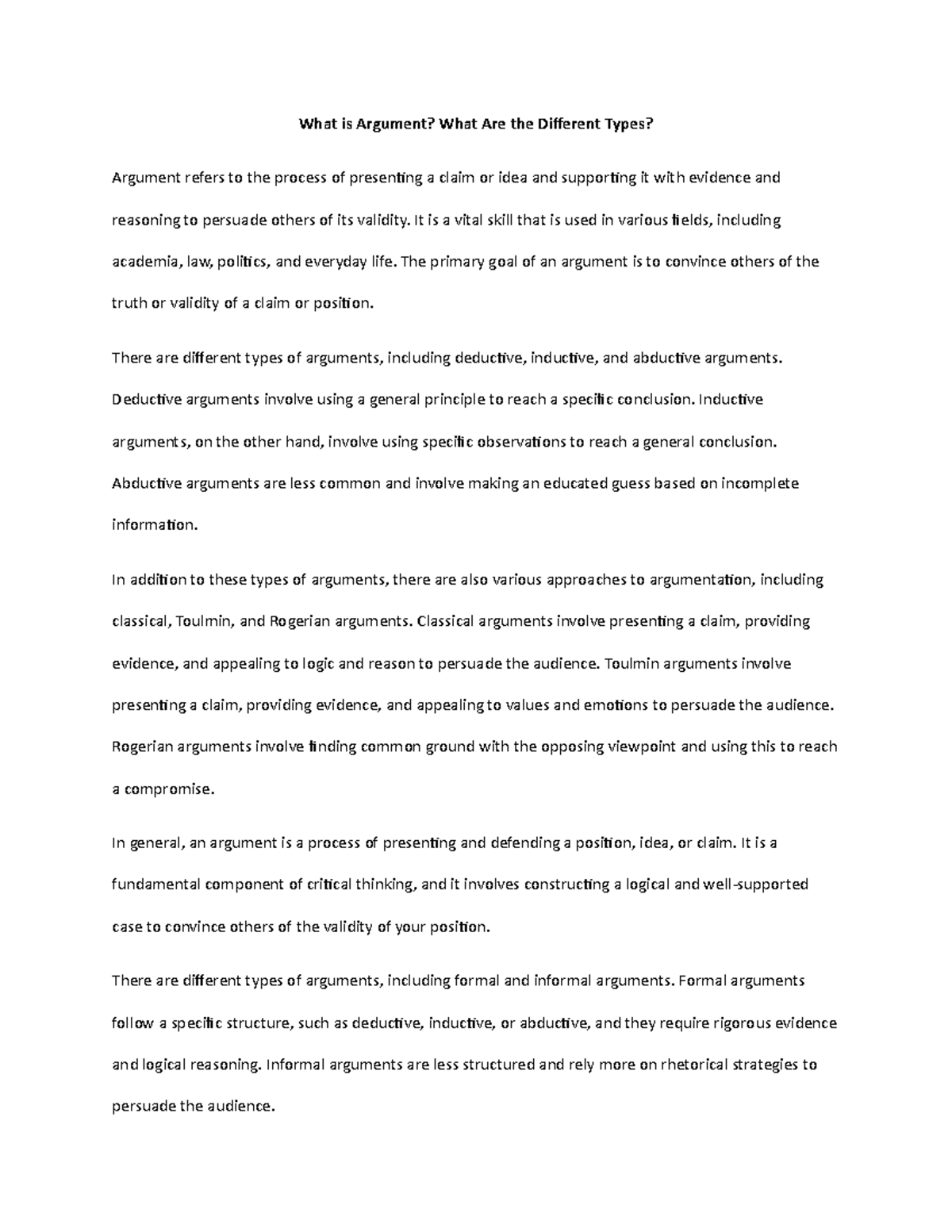 What is Argument,What Are the Different Types - What is Argument? What ...