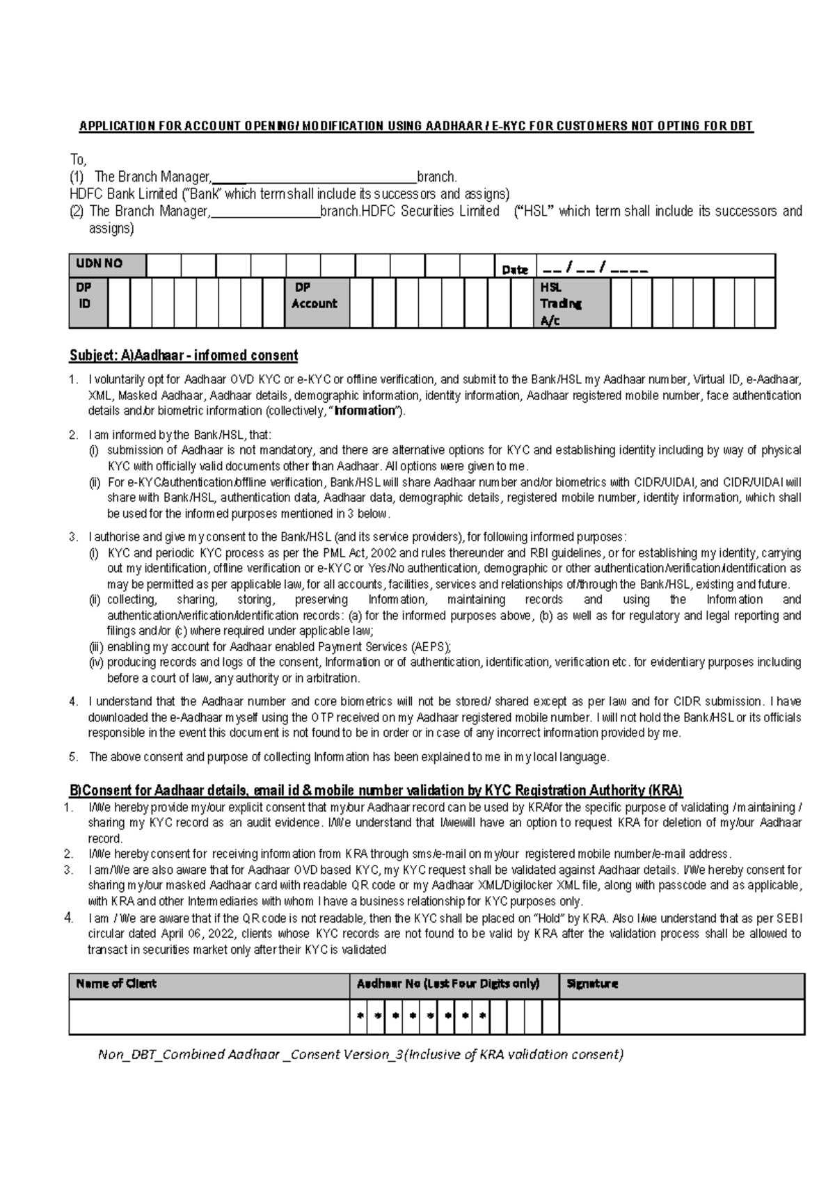 Consent form - Non_DBT_Combined Aadhaar _Consent Version_3(Inclusive of ...