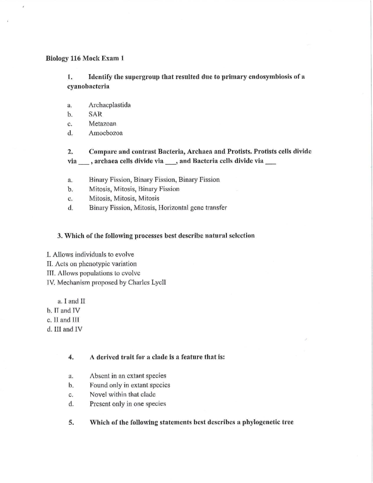 Scan ad1830 2024-10-11-17-55-48 - Biology 116 Mock Exam 1 1 , Identify ...