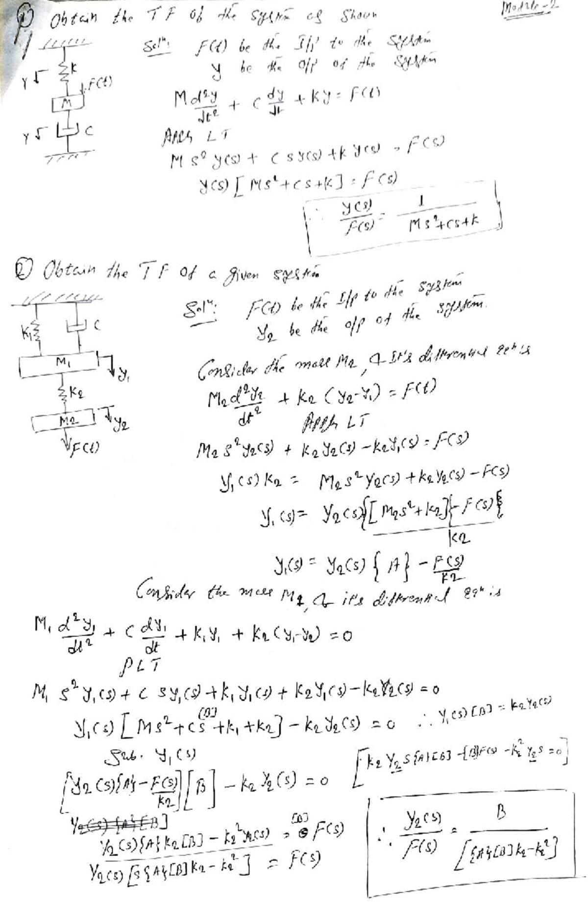 Control System Analysis and Design Notes (MOD-1-4) - Studocu
