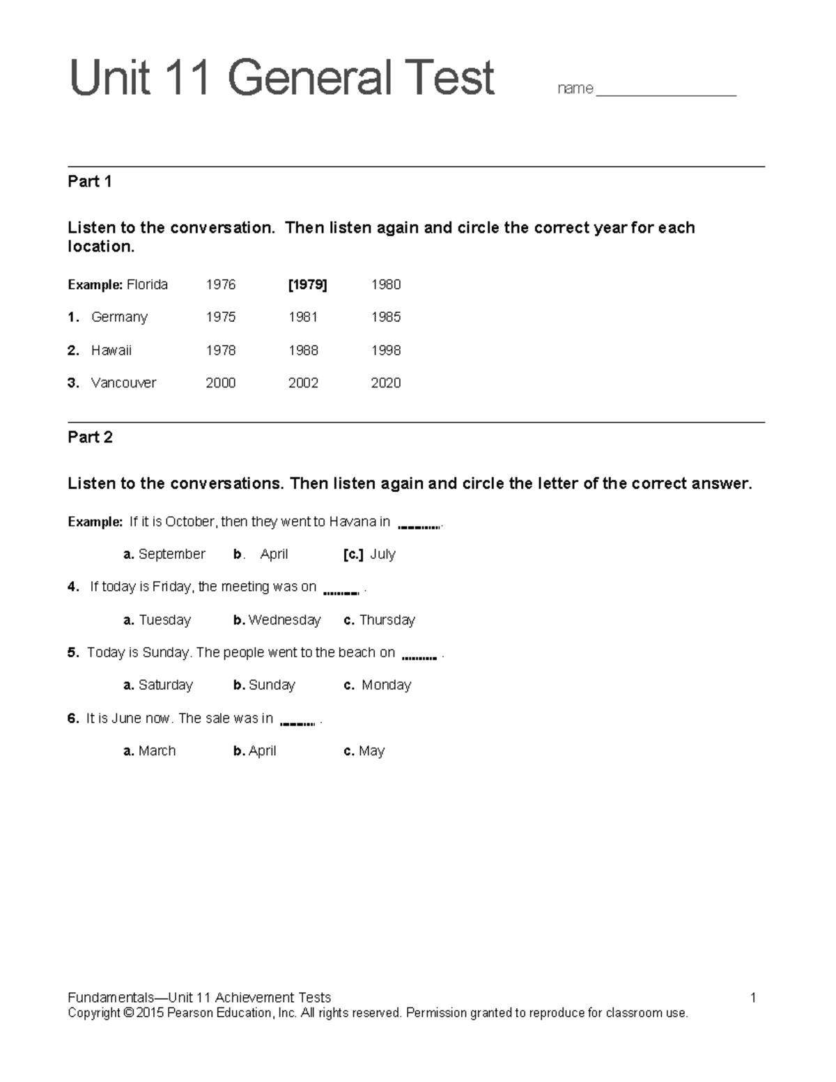 397334835 Unit 11 Fundamentals Assessment: Listening, Writing ...