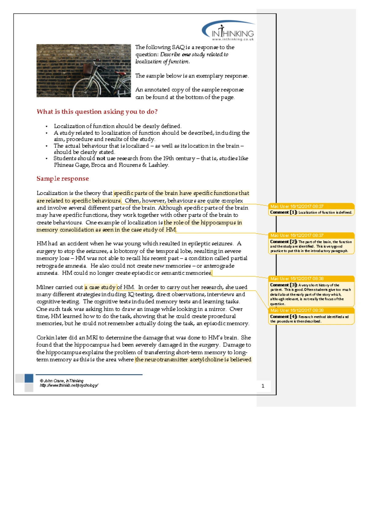 Psychology IA (example) - PSYCHOLOGY INTERNAL ASSESSMENT (HL) The ...
