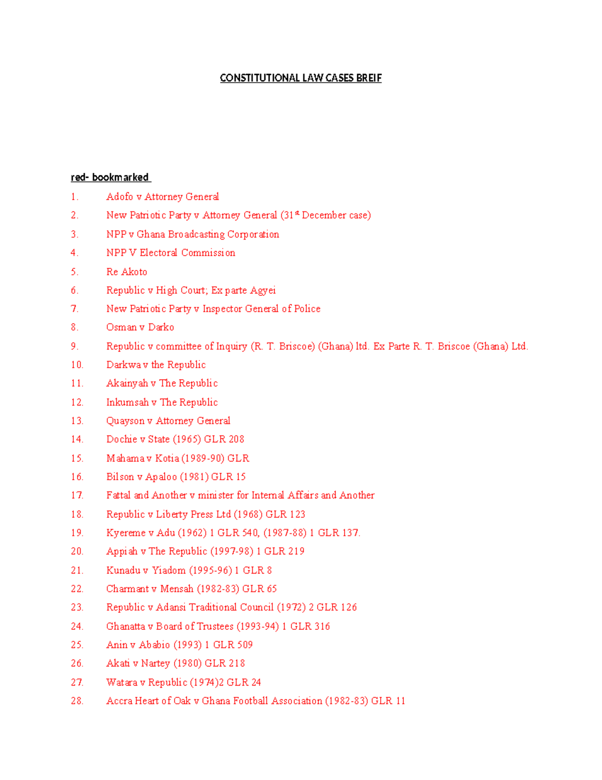 Constitutional Law Cases Brief: Key Judgments & Analysis - Studocu