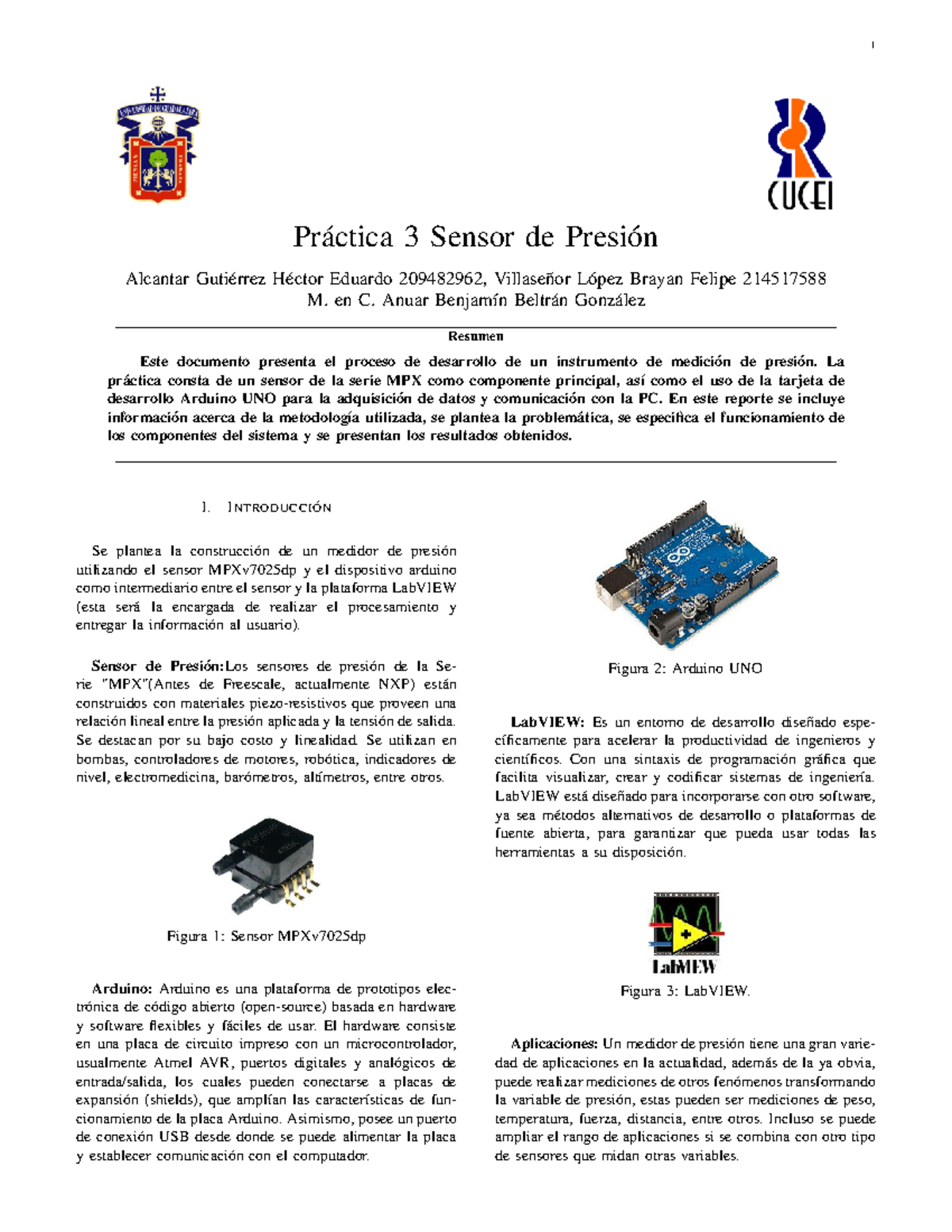 Práctica 3: Desarrollo de Medidor de Presión con Arduino y Sensor MPX ...