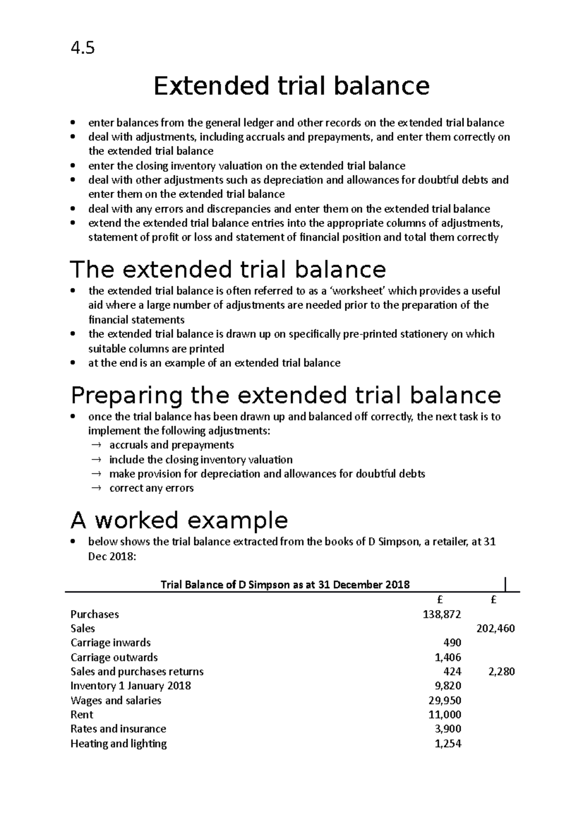 Extended Trial Balance Preparation for Effective Financial Reporting ...